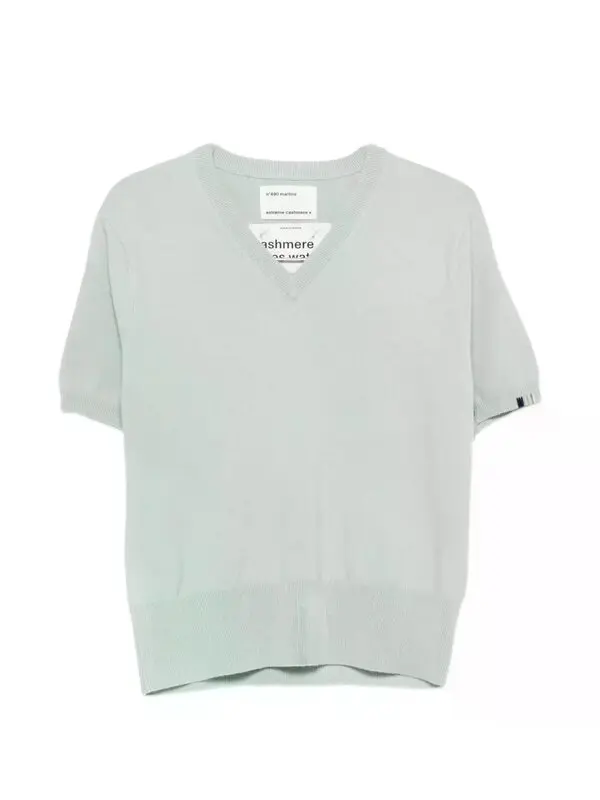Extreme Cashmere Martina Short-sleeve V-neck T-shirt - Blue