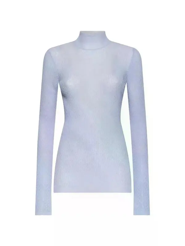 MAISON MARGIELA High-neck Fine-knit Sweater - Blue