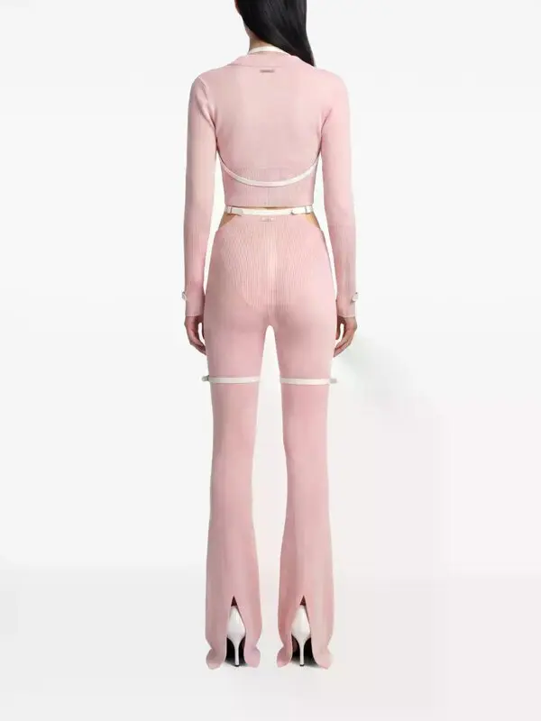SRVC STUDIO Nocturne Cutout-detail Trousers - Pink