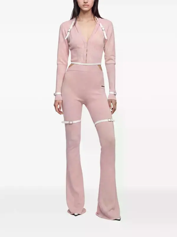 SRVC STUDIO Nocturne Cutout-detail Trousers - Pink
