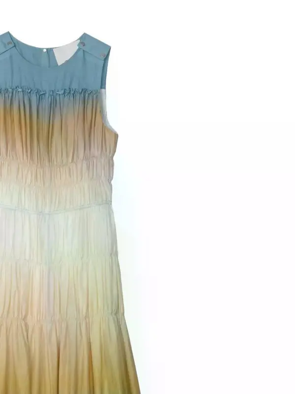 3.1 Phillip Lim Ombré Gathered Midi Dress - Neutrals