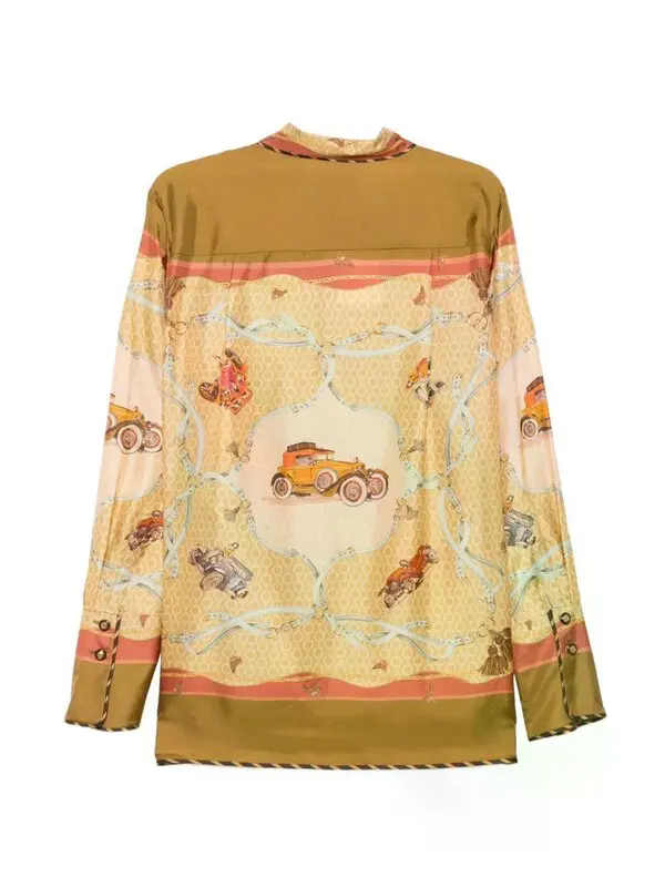 Zimmermann Valiant Scarf-print Long-sleeve Shirt