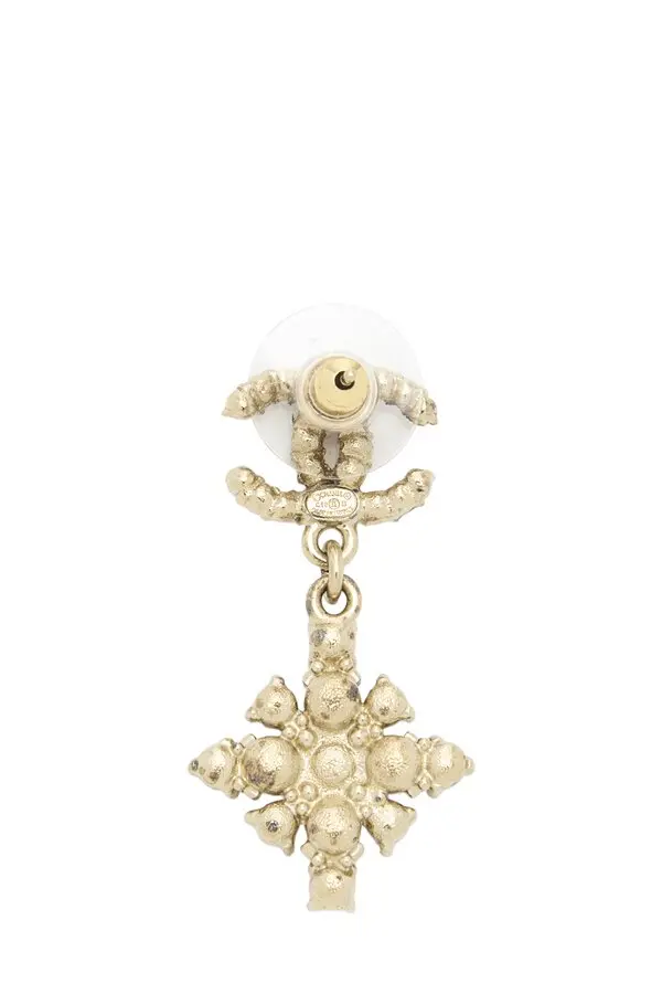 Chanel Crystal 'cc' Drop Earrings