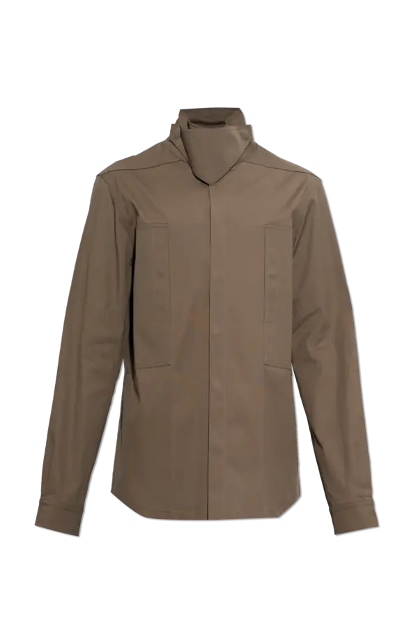 Rick Owens Stand Collar Shirt By