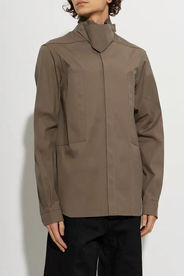 Rick Owens Stand Collar Shirt By