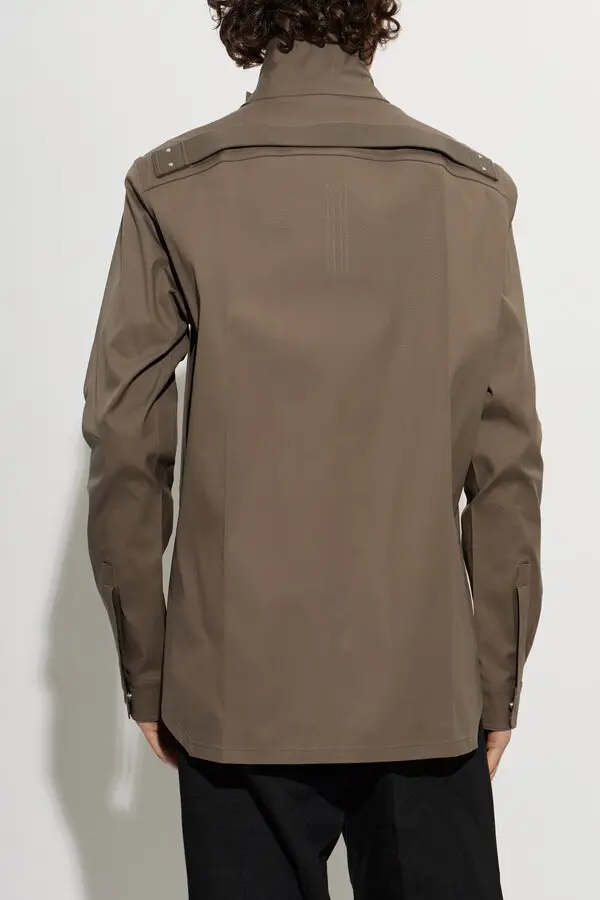 Rick Owens Stand Collar Shirt By