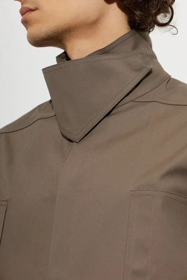 Rick Owens Stand Collar Shirt By
