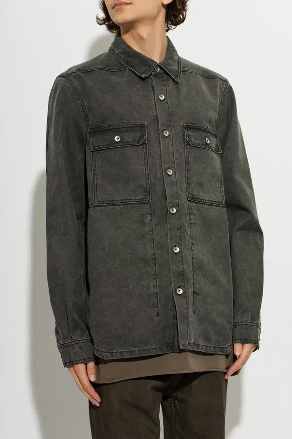 Rick Owens Denim Shirt - Grey