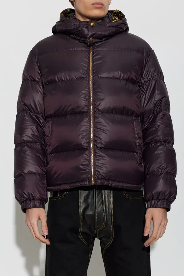 Versace Short Down Jacket With Detachable Hood