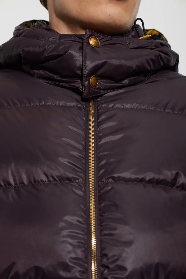 Versace Short Down Jacket With Detachable Hood