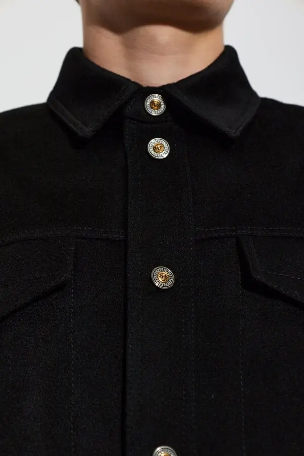 Versace Cashmere Jacket With Pockets