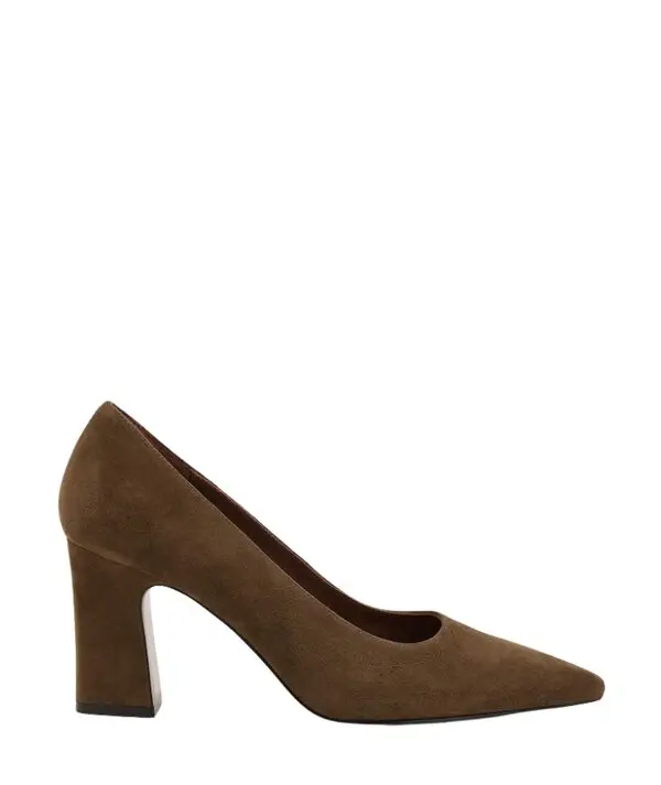 REISS Suede Block-heel Court Shoes