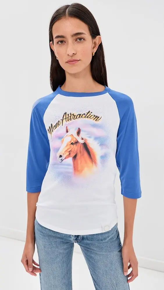 Stella McCartney Airbrushed Horse Baseball T-shirt