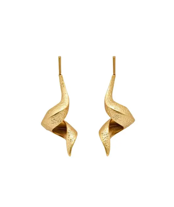 REISS Floral Twist Drop Earrings