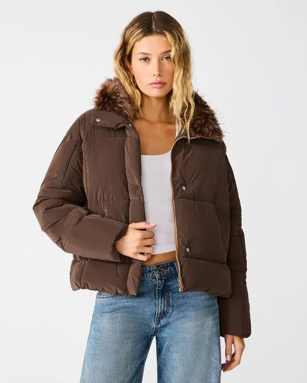 Steve Madden Berwin Coat Long Sleeve Button Up Jackets & Coats