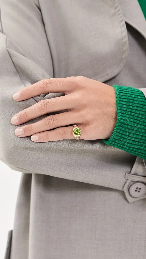 MARLO LAZ Disco Peridot Ring