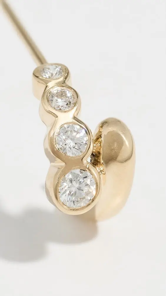 Zoe Chicco 14k Diamond Bypass Huggie Hoop Earrings