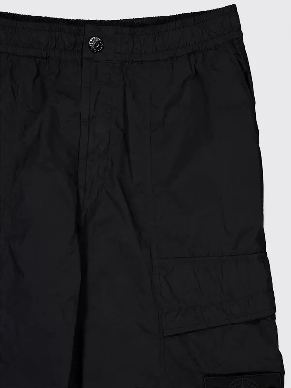Stone Island Ghost Capsule Cargo Trousers In Recycled Nylon With Badge