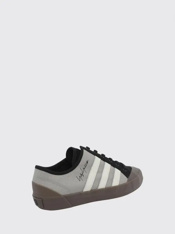 Y3 Nisi Lo Low-top Canvas Trainers With Contrast 3-stripes Logo