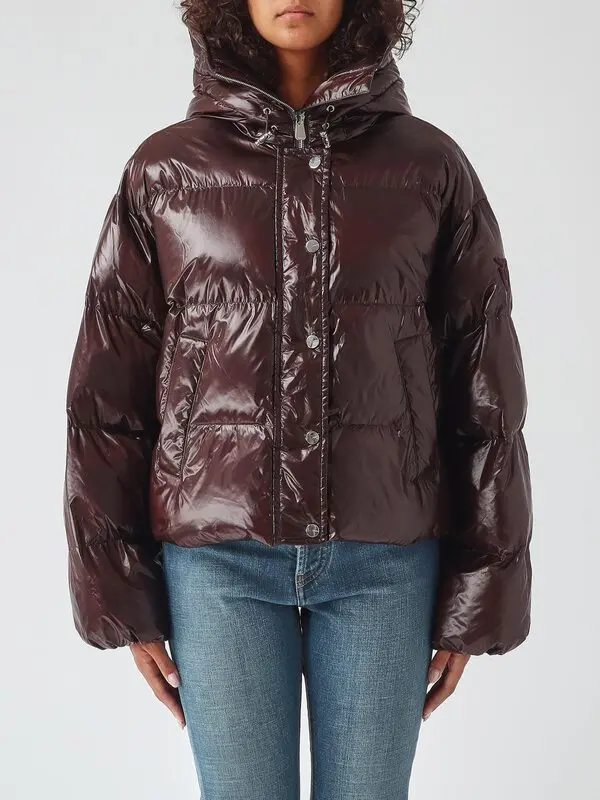 Pinko Impasto Short Quilted Nylon Puffer Jacket With Hood