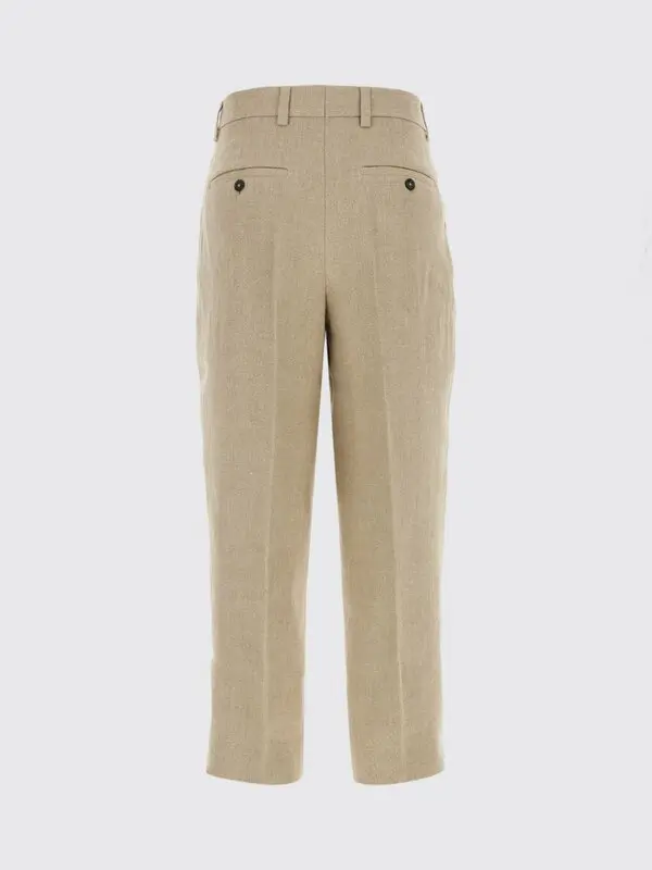 TOTEME High-waisted Straight Cropped Linen Trousers With Pleats