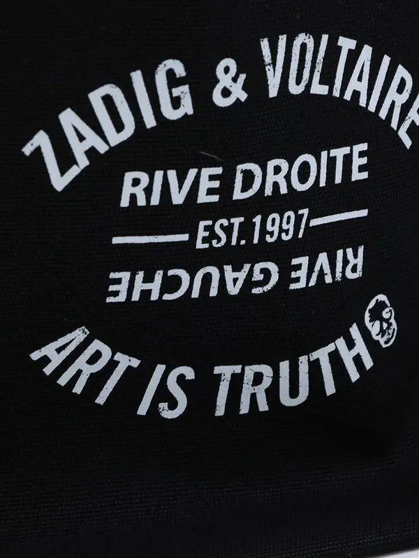 Zadig&Voltaire Cotton Tote Bag With Contrasting Logo And Double Handle
