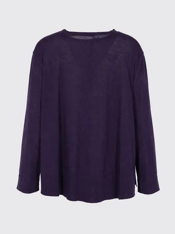 Liviana Conti Pure Virgin Wool Crewneck Jumper With Relaxed Fit - Blue