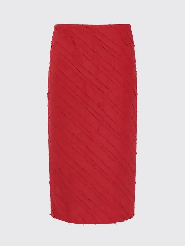 Liviana Conti Saphira High-waisted Pleated Crêpe Midi Pencil Skirt