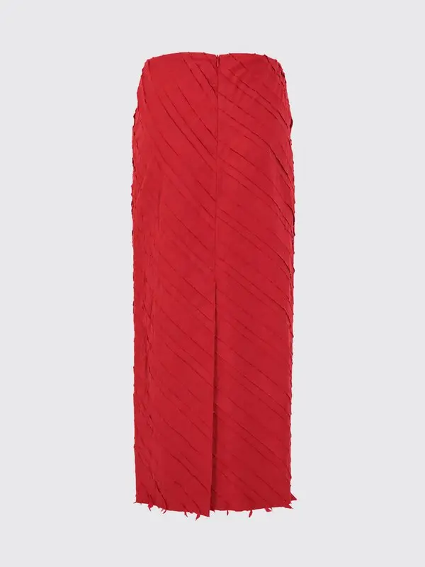 Liviana Conti Saphira High-waisted Pleated Crêpe Midi Pencil Skirt