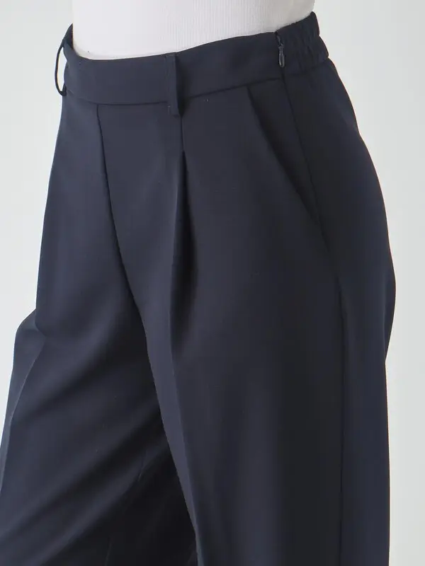 TWINSET High-waisted Wide-leg Crêpe Trousers With Darts