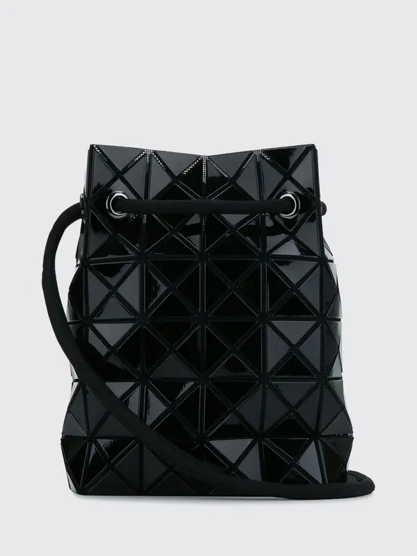 Issey Miyake Mini Bucket Bag With Drawstring Closure And Shoulder Strap - Black