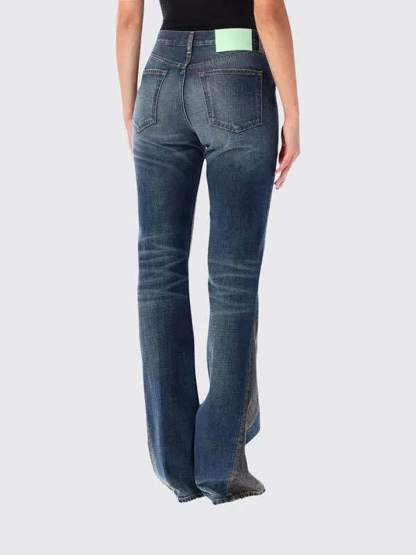 HAIKURE Slim Fit Flared Jeans In Cotton With Mid-rise Patchwork Design
