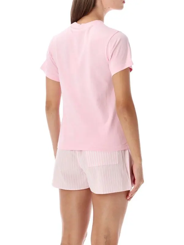 Sporty & Rich Slim Fit Cotton T-shirt With Contrasting Slogan Print