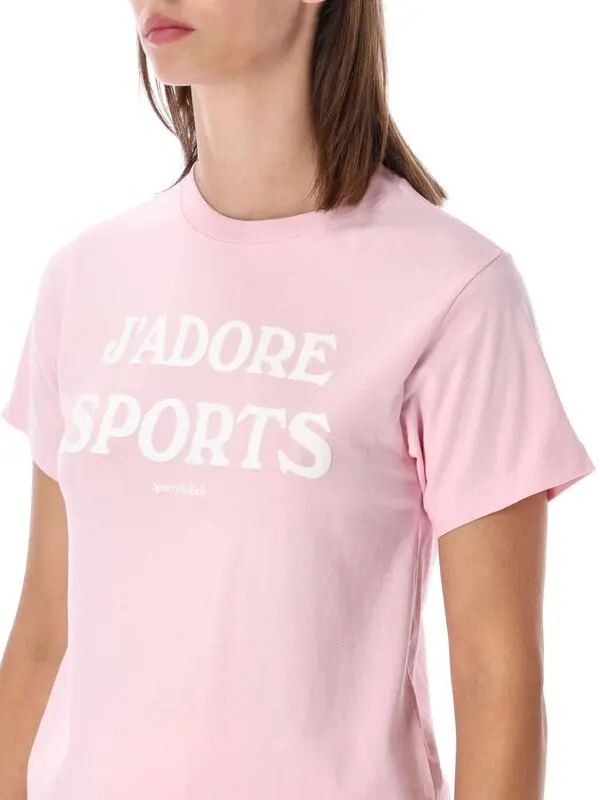 Sporty & Rich Slim Fit Cotton T-shirt With Contrasting Slogan Print