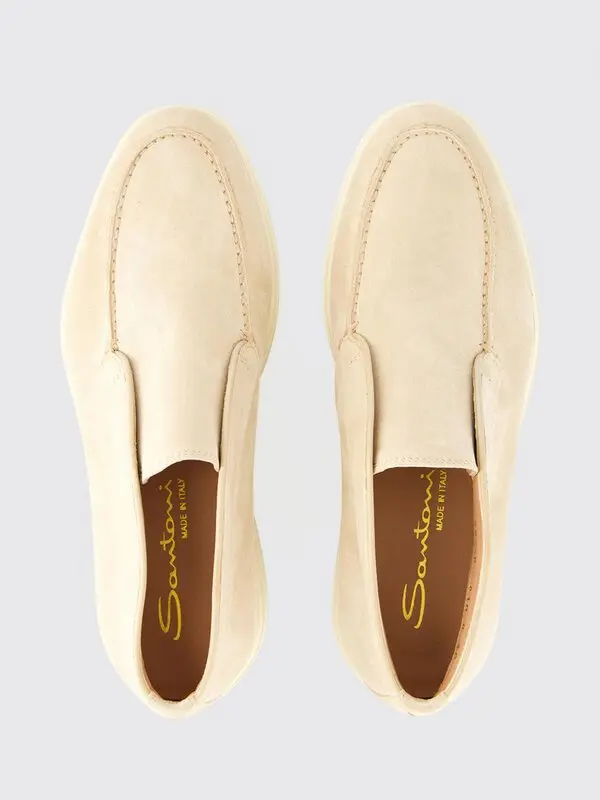 Santoni Suede Chukka Ankle Boots With Round Toe And Rubber Sole