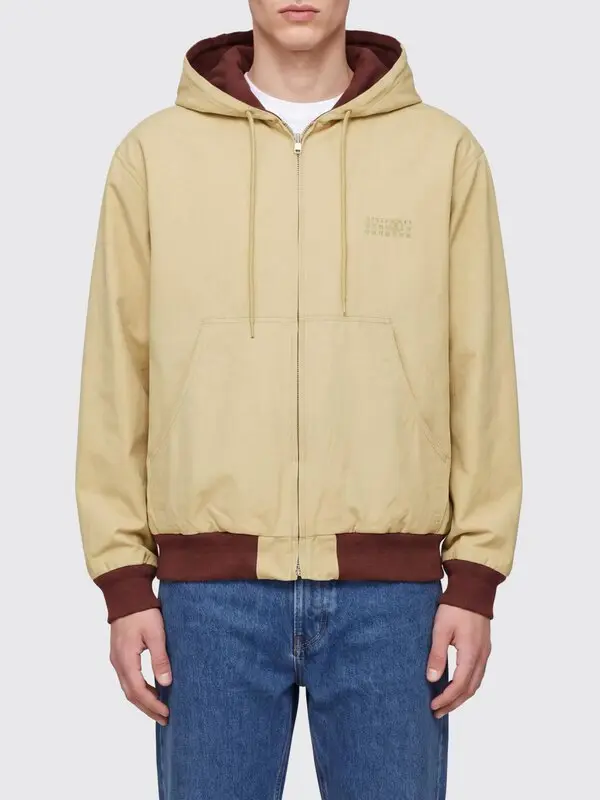 MAISON MARGIELA Cotton-blend Bomber Jacket With Hood And Numeric Logo