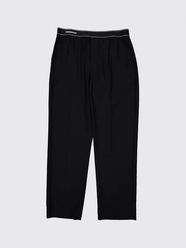Casablanca Straight-leg Wool Jogging Trousers With Logo Waistband