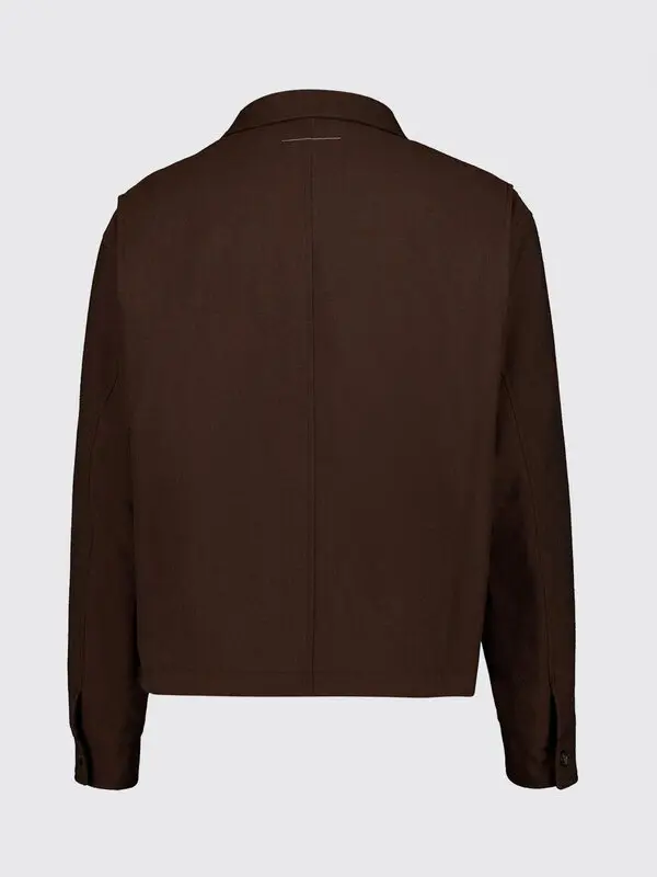 MAISON MARGIELA Wool And Cotton Shirt Jacket With Concealed Closure
