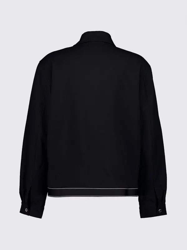 Casablanca Wool Shirt Jacket With Classic Collar And Zip Closure