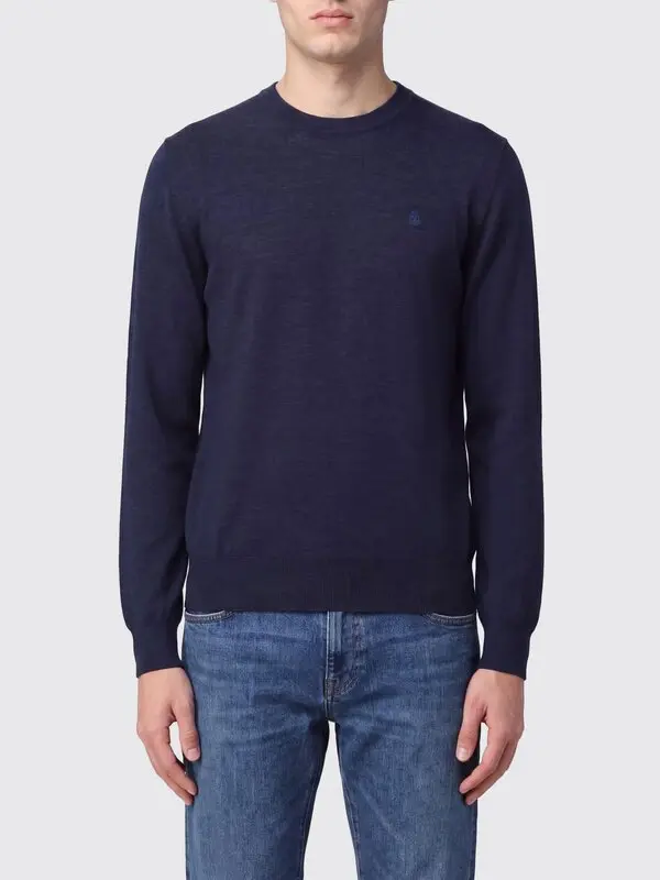 Alexander McQueen Slim-fit Wool Crewneck Jumper With Embroidered Logo - Blue