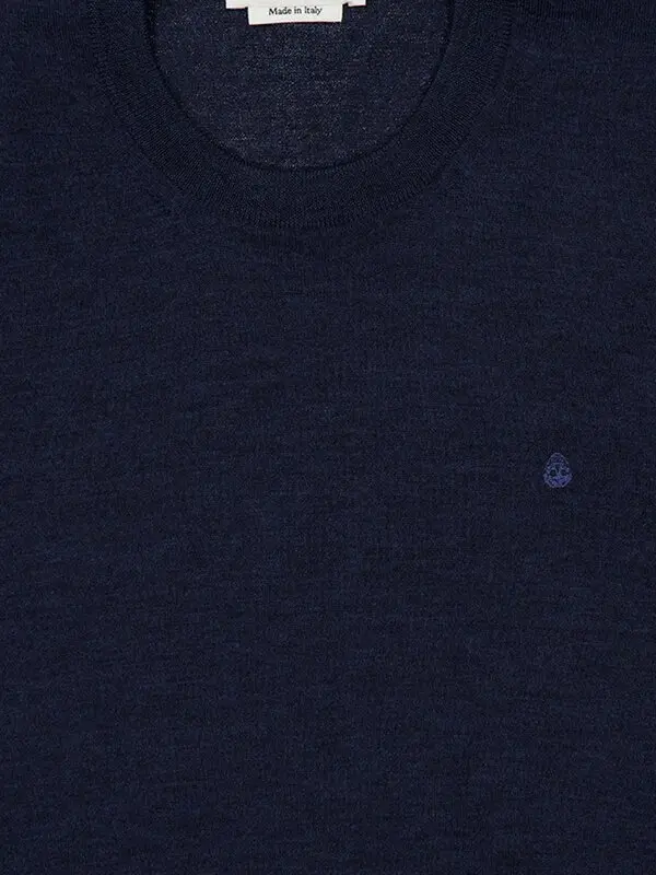 Alexander McQueen Slim-fit Wool Crewneck Jumper With Embroidered Logo