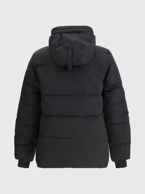 Canada Goose Macmillan Down-filled Parka With A Fixed Hood And Appliqué Logo - Black