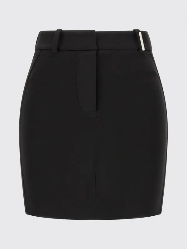 Attico High-waisted Viscose Blend Pencil Mini Skirt With A Slim Fit