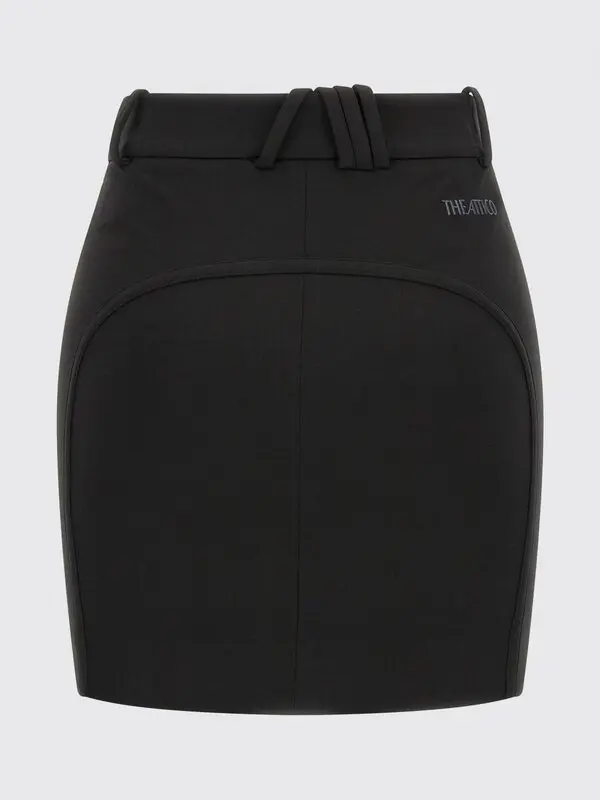 Attico High-waisted Viscose Blend Pencil Mini Skirt With A Slim Fit