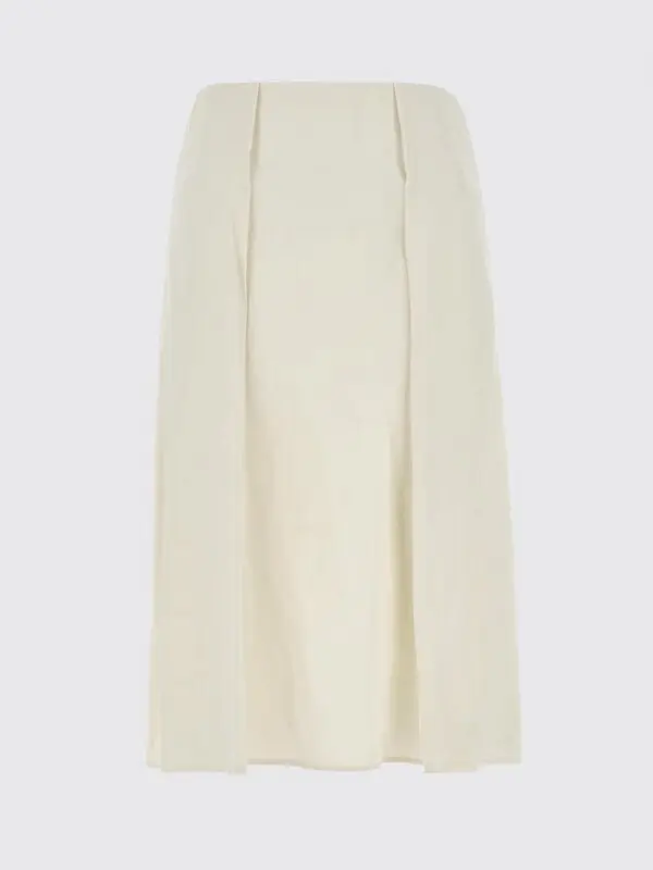 JIL SANDER High-waisted Crêpe Midi Pencil Skirt With A Side Zip Closure