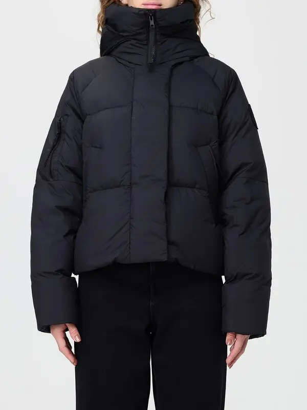 Canada Goose Chilliwack Hooded Cropped Bomber Puffer Jacket - Black