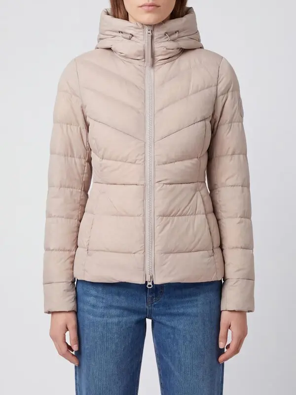 Canada Goose Clair Slim Fit Hooded Waterproof Puffer Jacket - Beige