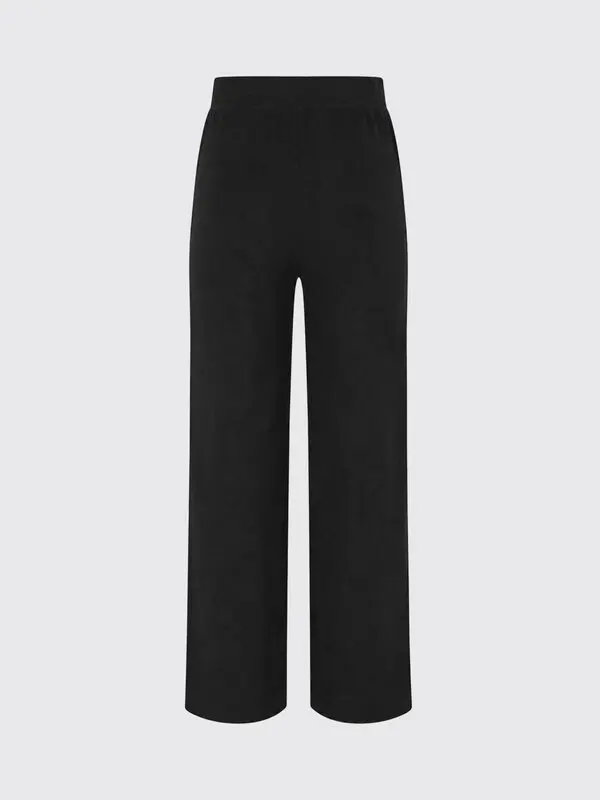 Max Mara High-waisted Straight Leg Viscose Knit Trousers - Black