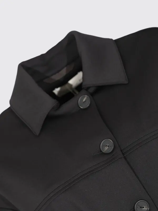 Max Mara Short Crêpe Shirt Jacket With Tie-waist Belt - Black