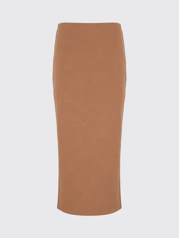 Max Mara High-waisted Crêpe Midi Pencil Skirt With Slit - Hazel
